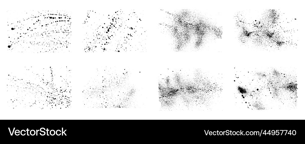 Set of overlays texture drop ink splashes Vector Image