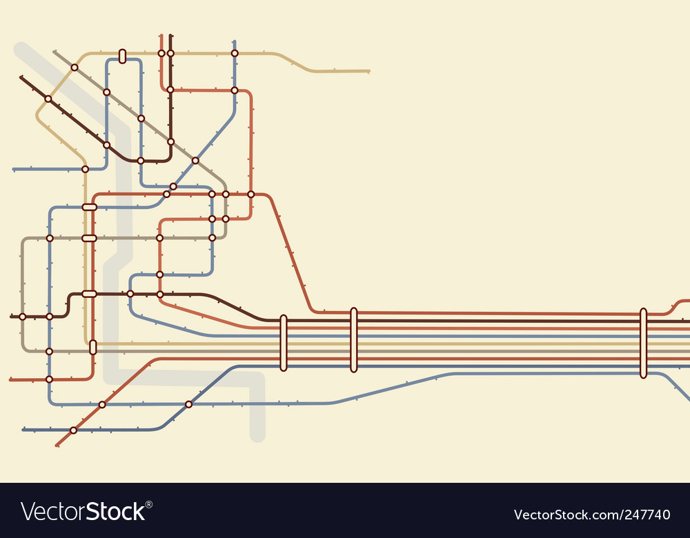 Subway Network Map Royalty Free Vector Image - VectorStock