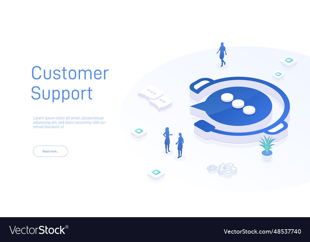 Support service concept or call center Royalty Free Vector