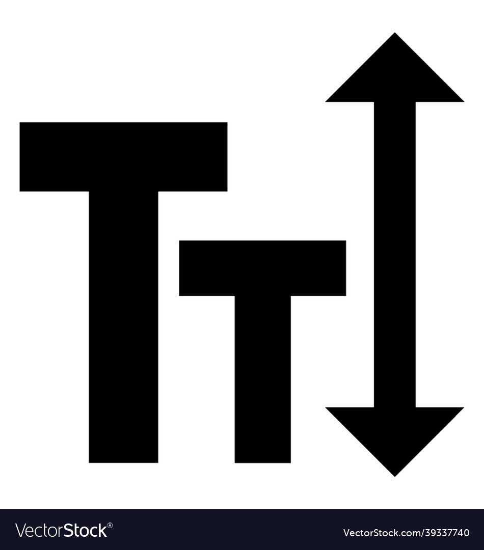 Text size Royalty Free Vector Image - VectorStock