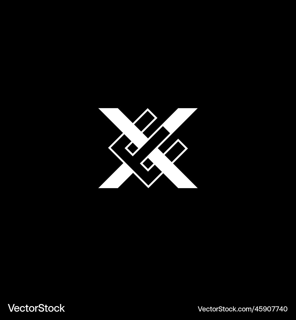 Xe or ex abstract outstanding professional Vector Image