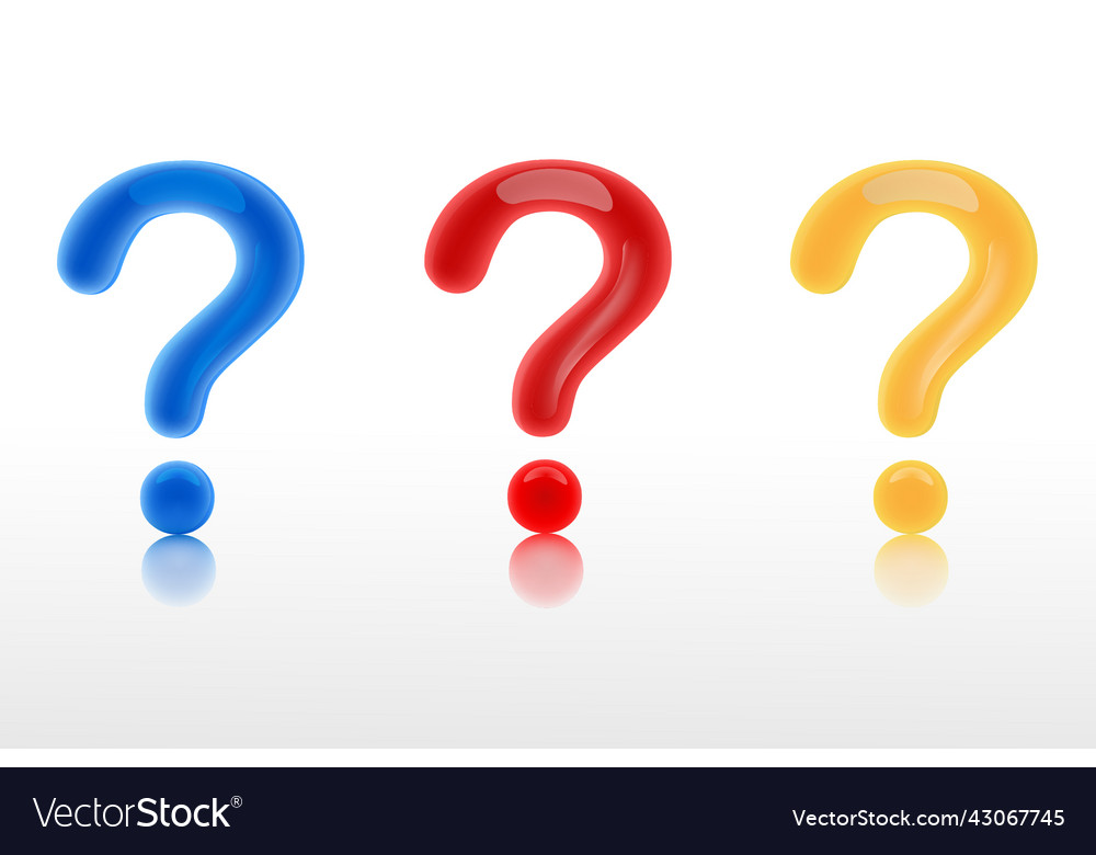 3d question marks Royalty Free Vector Image - VectorStock