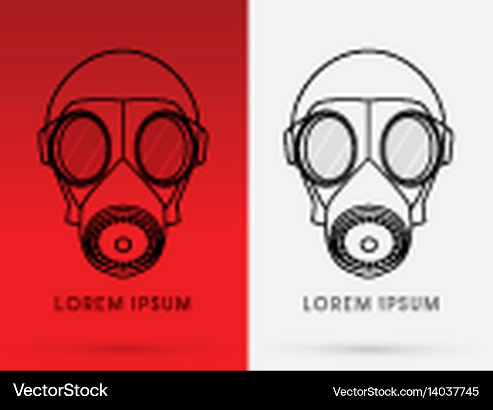 Army gas mask Royalty Free Vector Image - VectorStock