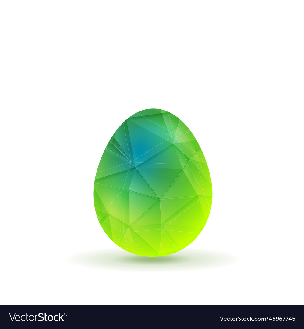 Bright polygonal easter egg background Royalty Free Vector