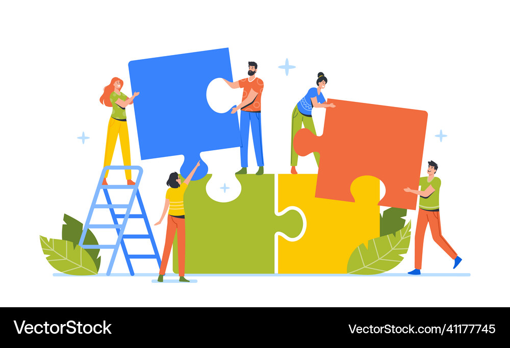 Businesspeople teamwork office employees group Vector Image