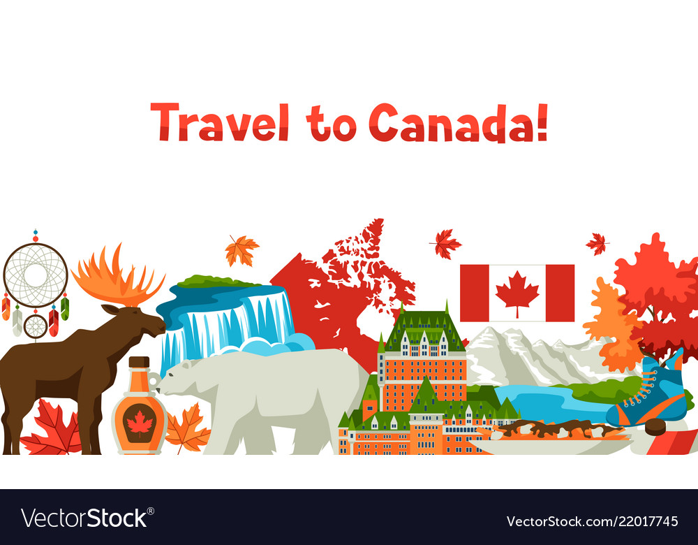 Canada background design Royalty Free Vector Image
