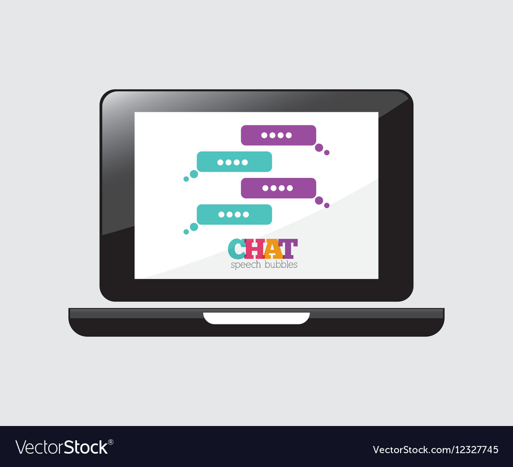 Chat bubble social media Royalty Free Vector Image