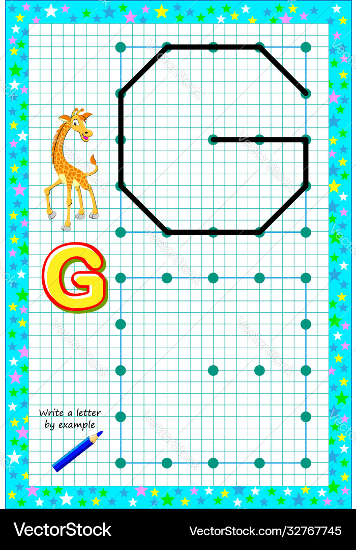 Educational page for little children on square Vector Image