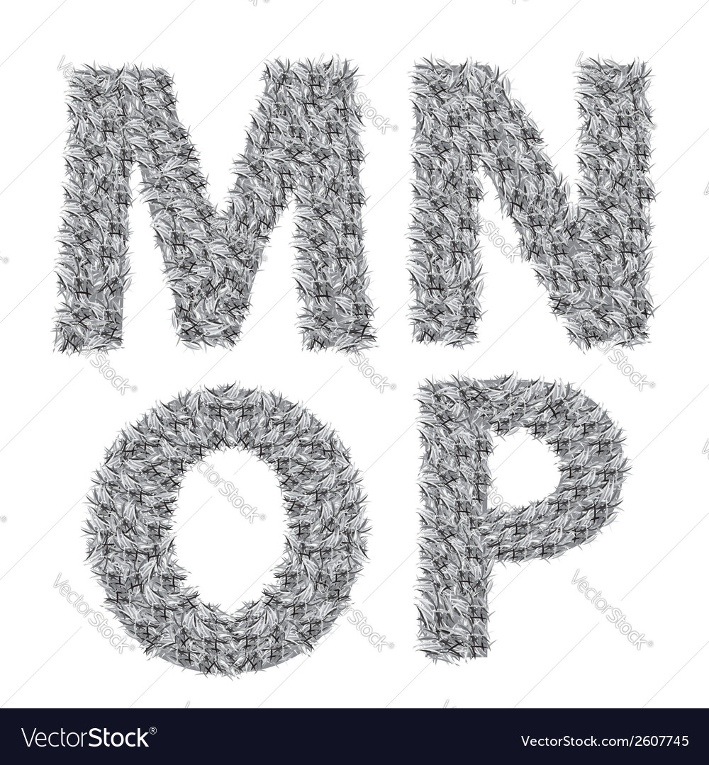 Gray letters Royalty Free Vector Image - VectorStock