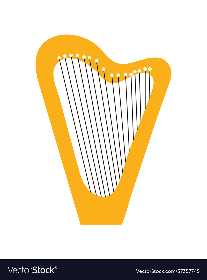 Harp musical instrument Royalty Free Vector Image