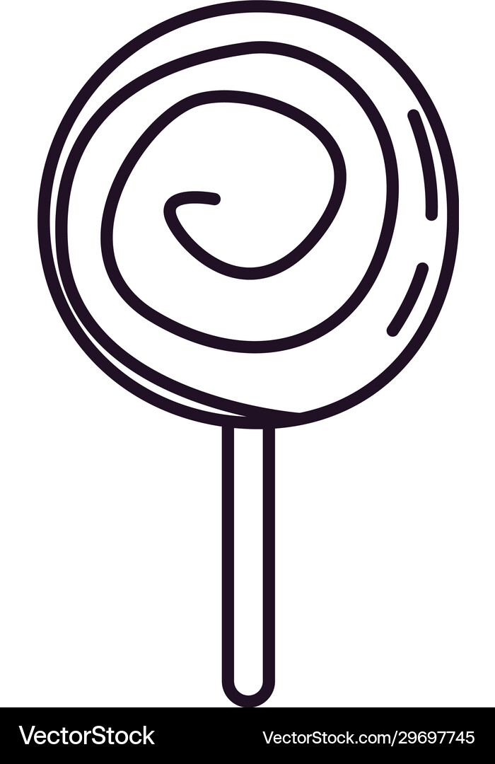 Isolated sweet candy line style icon design Vector Image