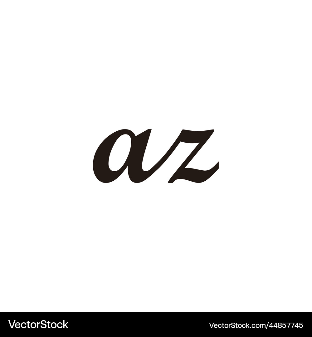 Letter az connect geometric symbol simple logo Vector Image