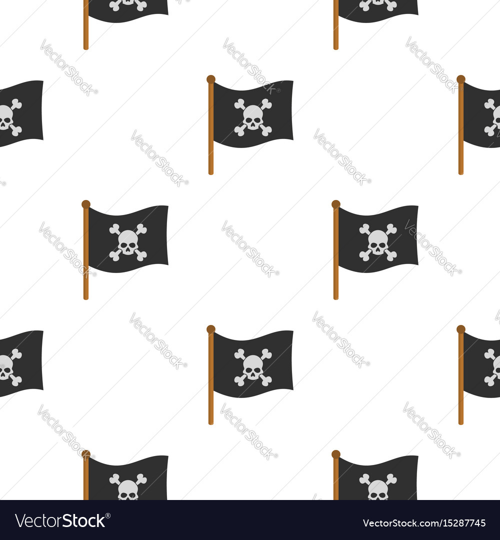 Pirate flag pattern flat Royalty Free Vector Image