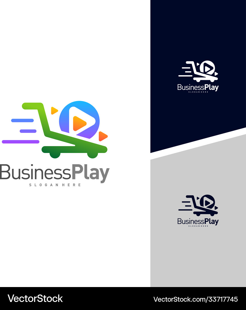Play shop logo design template icon logo Vector Image