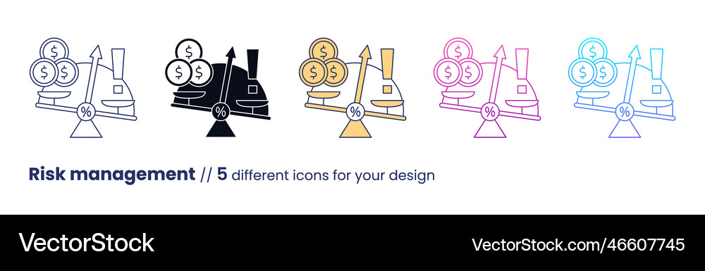 Risk management icon esg governance concept Vector Image