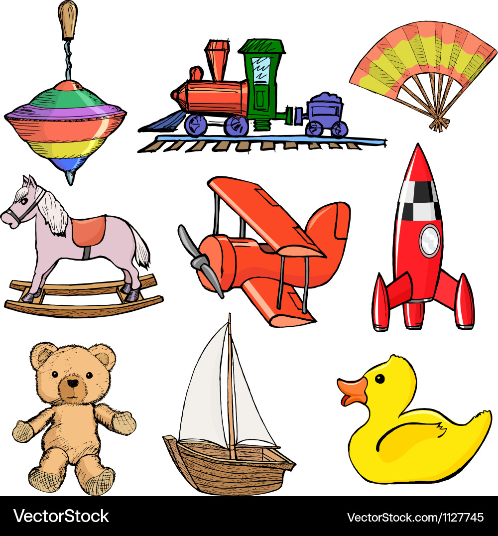 Set of toys Royalty Free Vector Image - VectorStock