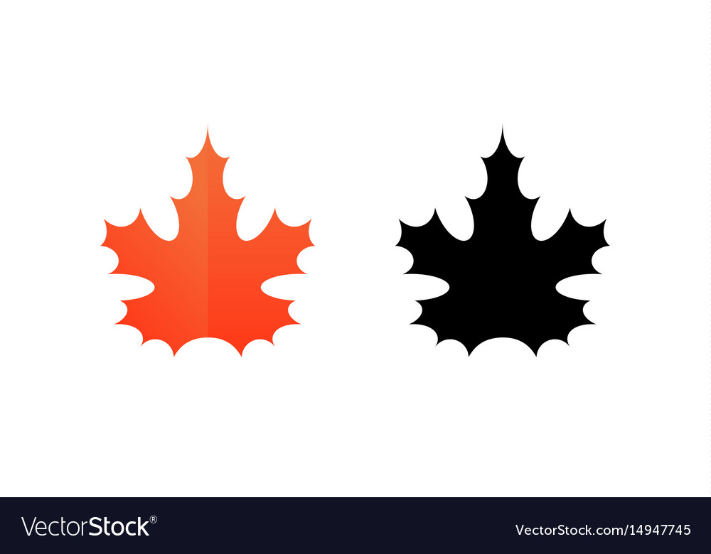 Sign maple leaf Royalty Free Vector Image - VectorStock