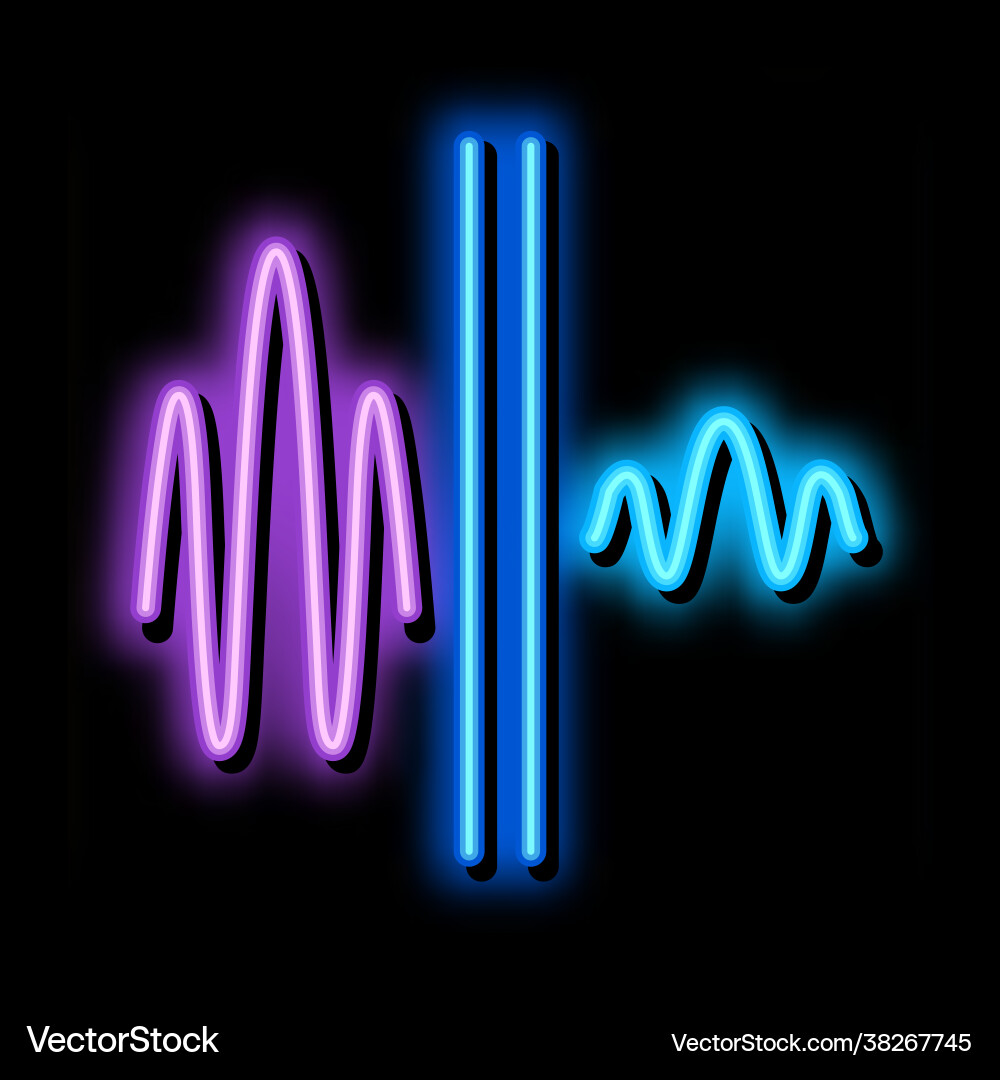 Sound and silence neon glow icon Royalty Free Vector Image