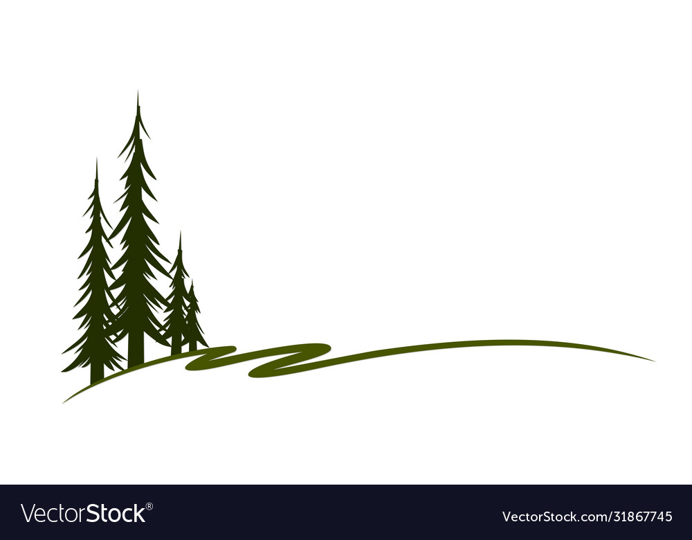 Symbol coniferous forest Royalty Free Vector Image