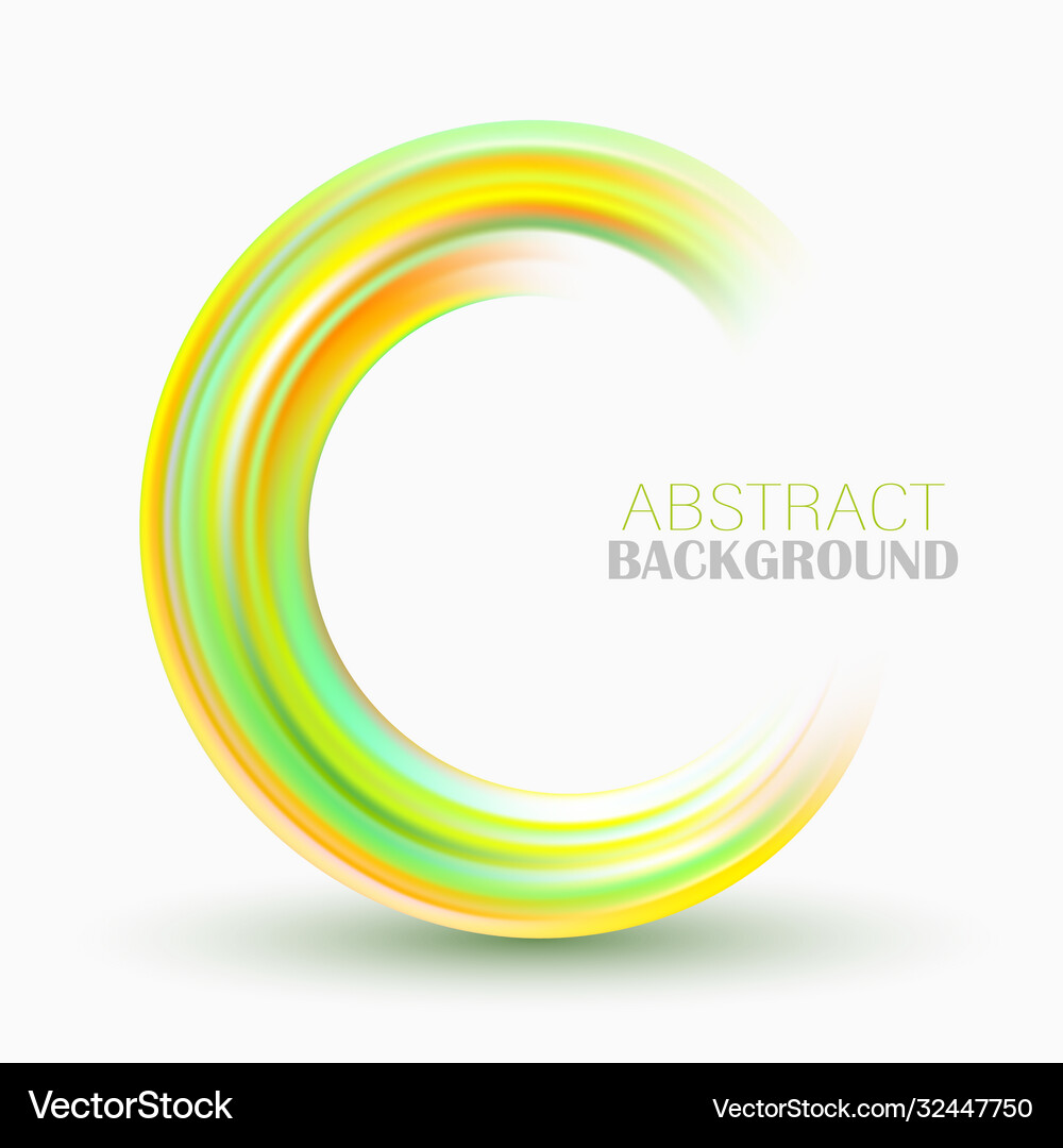 Abstract background with green yellow circles Vector Image