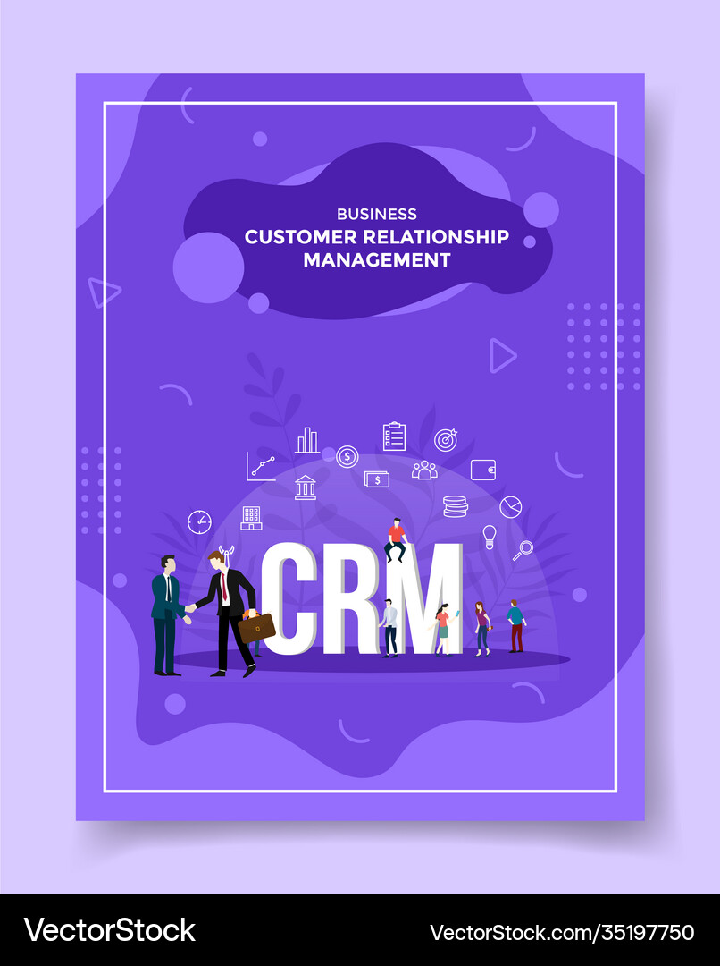 Business customer relationship management people Vector Image