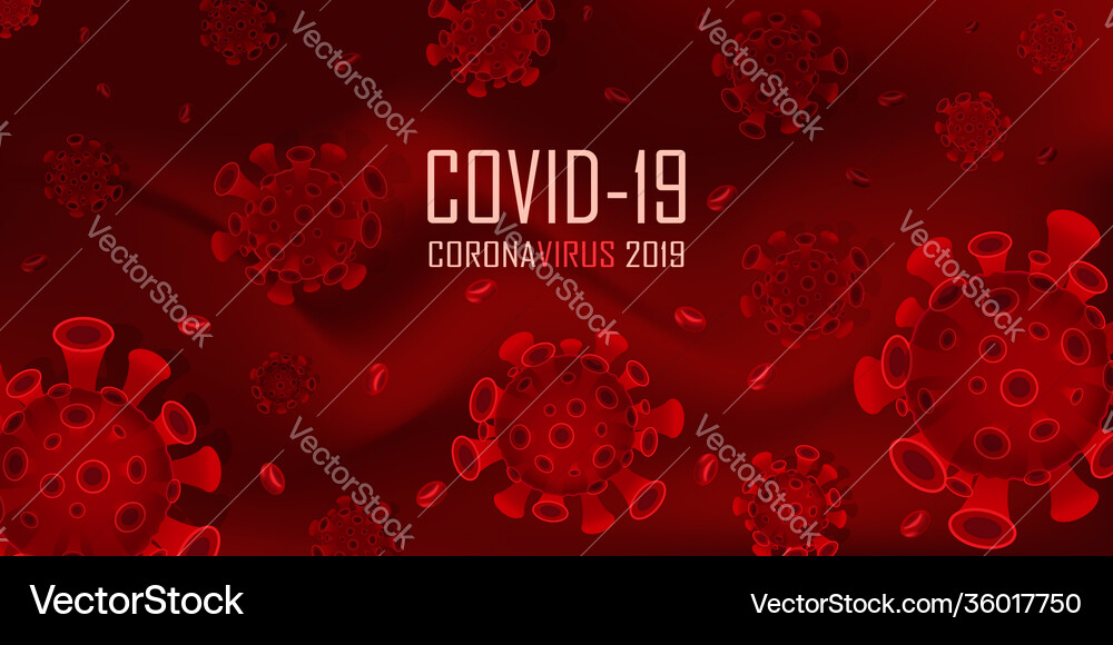 Covid19-19 background coronavirus infection germs Vector Image