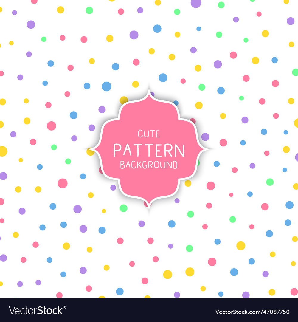 Cute circle pattern background Royalty Free Vector Image
