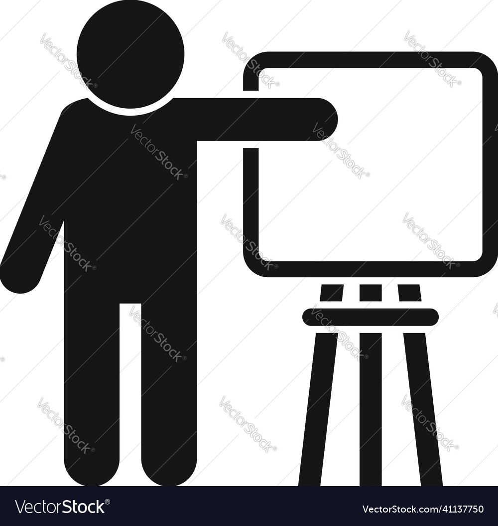 Job mentor icon simple training help Royalty Free Vector