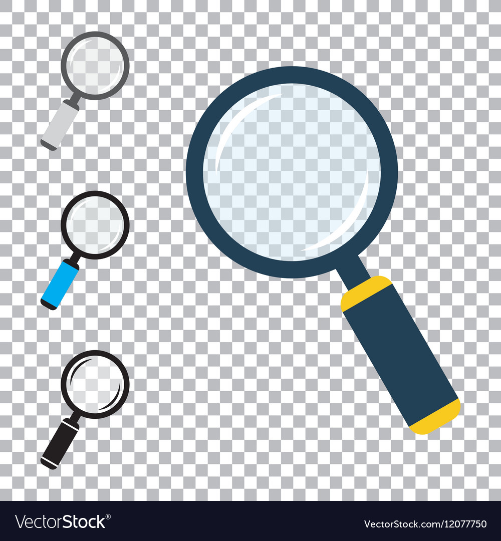 Magnifier flat icons set Royalty Free Vector Image Magnifier flat icons set Royalty Free Vector Image