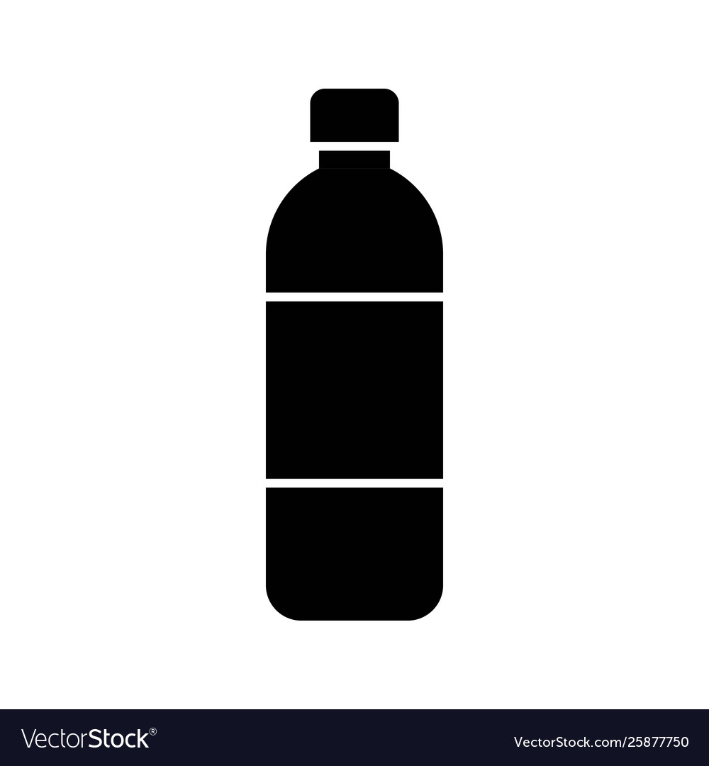 Plastic bottle solid style icon Royalty Free Vector Image