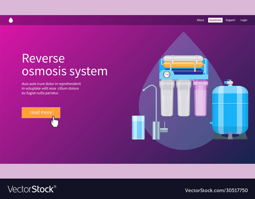 Reverse osmosis system realistic Royalty Free Vector Image Reverse osmosis system realistic Royalty Free Vector Image