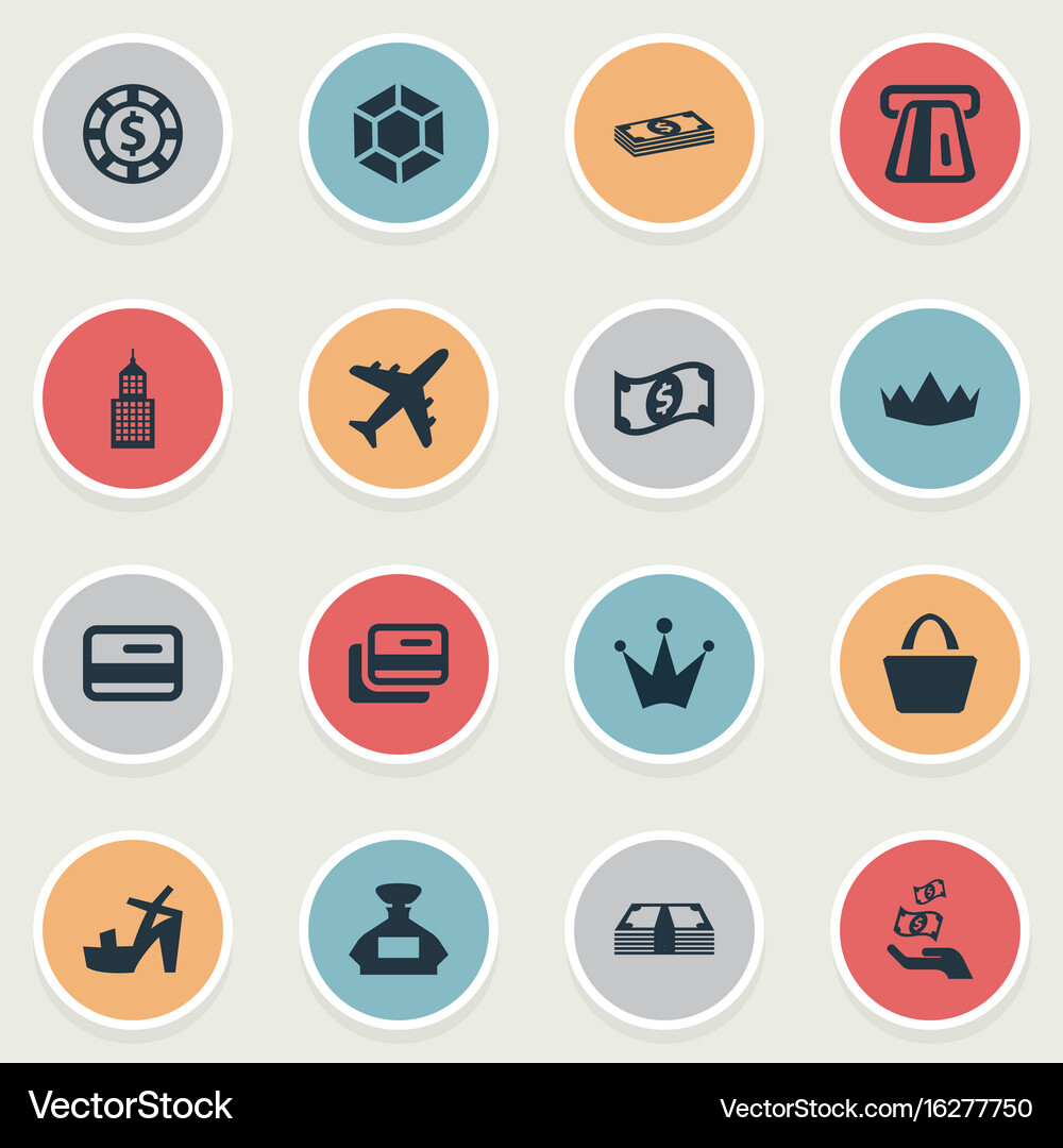 Set simple money icons Royalty Free Vector Image