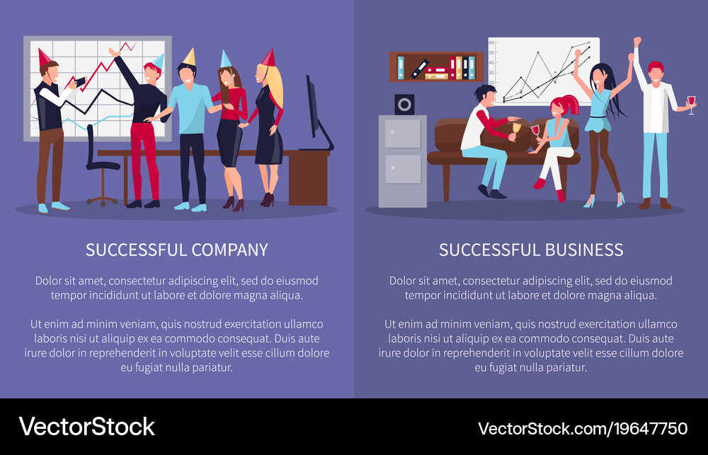 Successful business company Royalty Free Vector Image