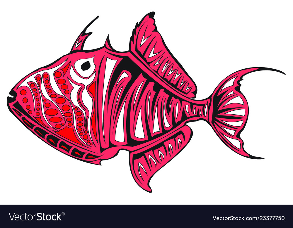 Trigger fish Royalty Free Vector Image - VectorStock
