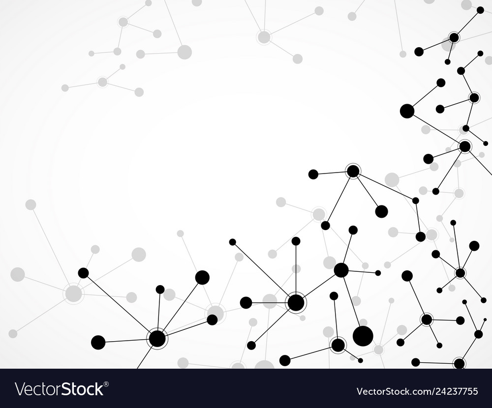 Abstract Molecule Background Connected Structure Vector Image
