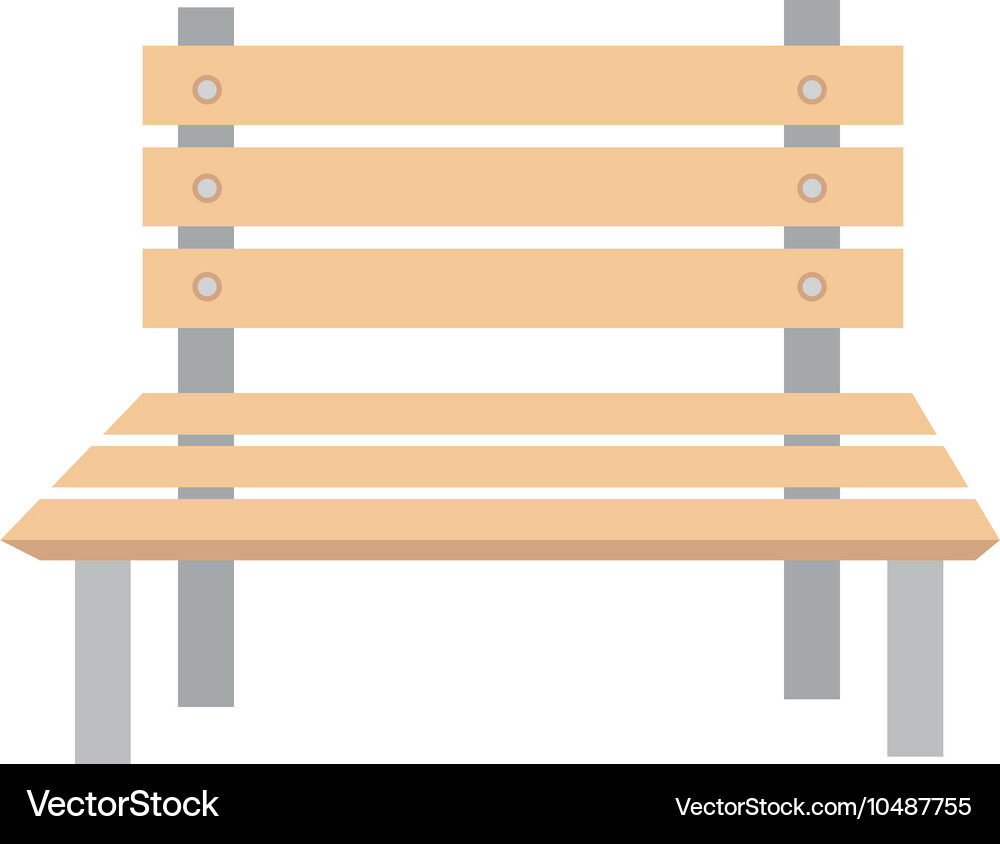 Bench wooden chair Royalty Free Vector Image - VectorStock