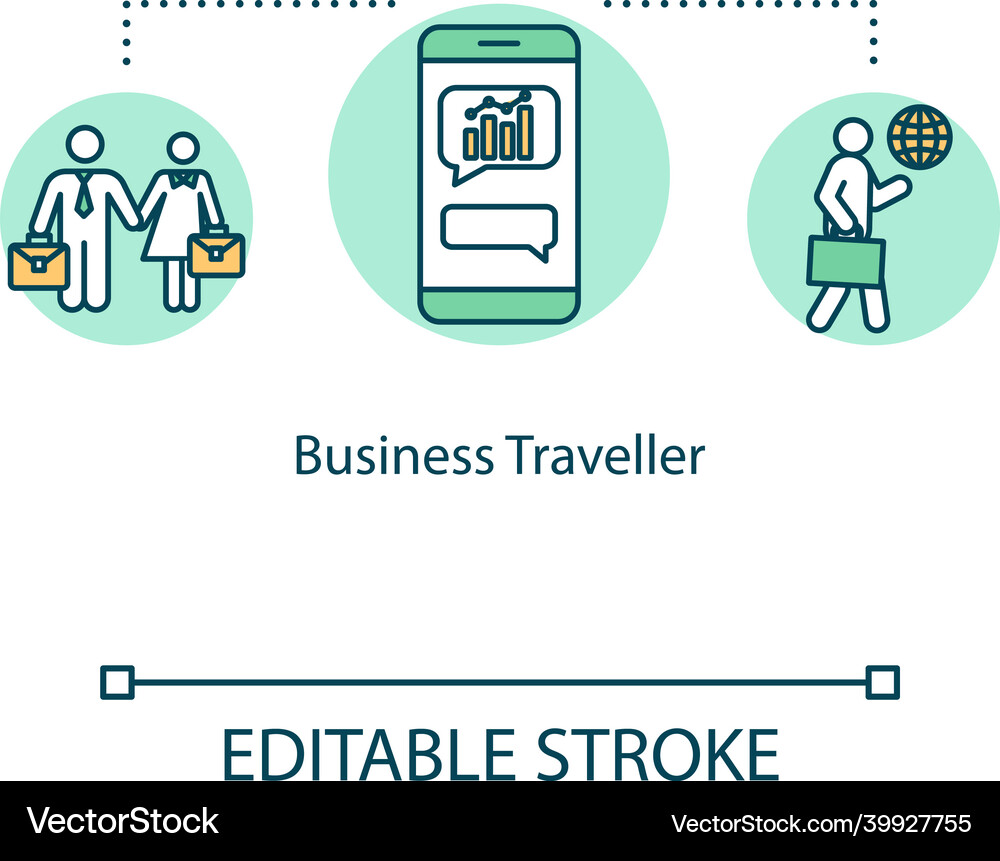 Business traveller concept icon work trip journey Vector Image