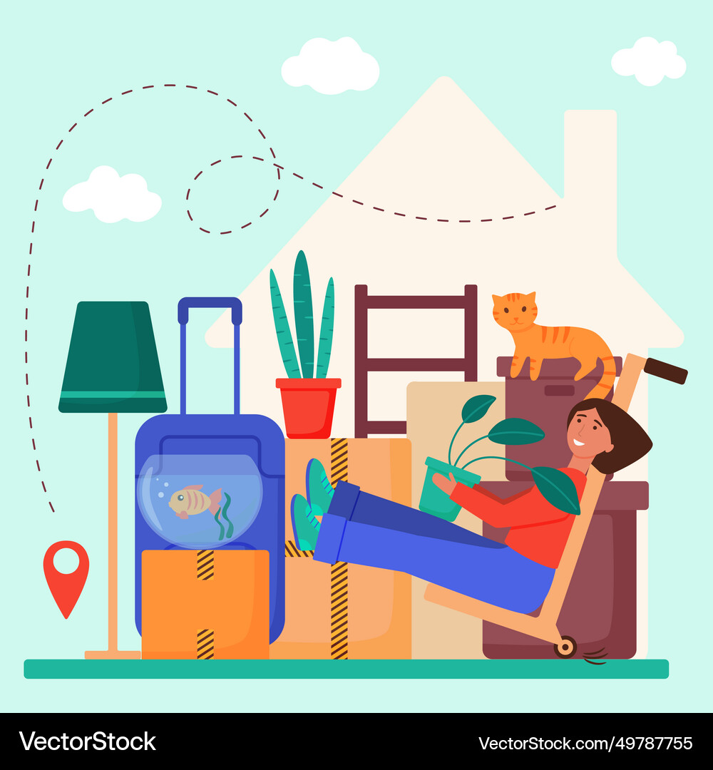 Concept of resettlement Royalty Free Vector Image