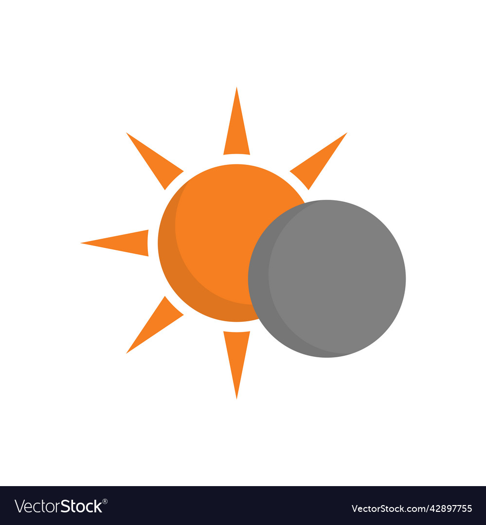 Eclipse icon design template Royalty Free Vector Image