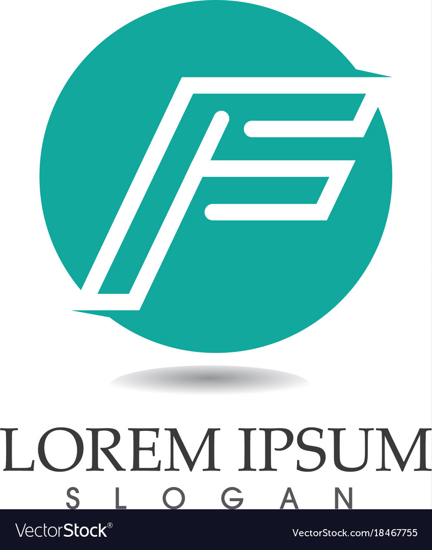 F letter logo and symbols template icons Vector Image