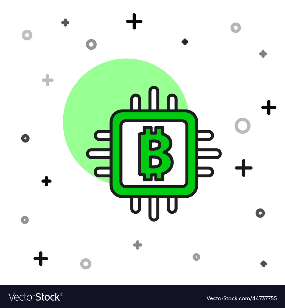 Filled outline cpu mining farm icon isolated Vector Image Filled outline cpu mining farm icon isolated Vector Image
