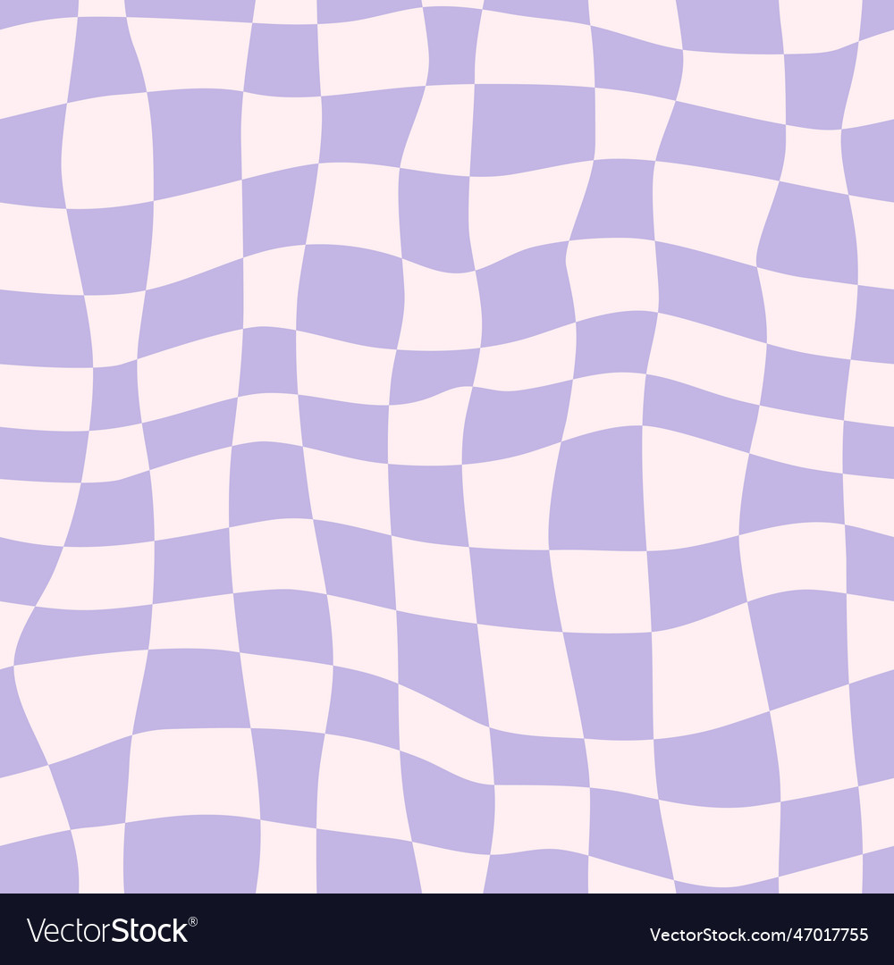 Groovy and retro boho cute checkerboard pattern Vector Image