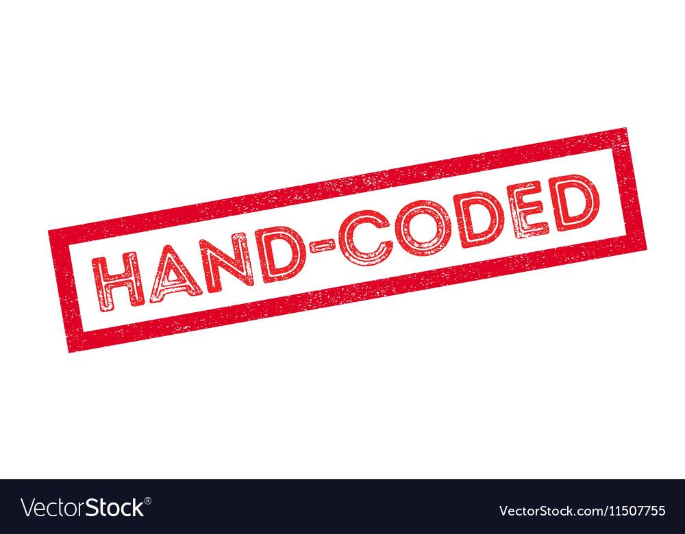 Hand-coded rubber stamp Royalty Free Vector Image