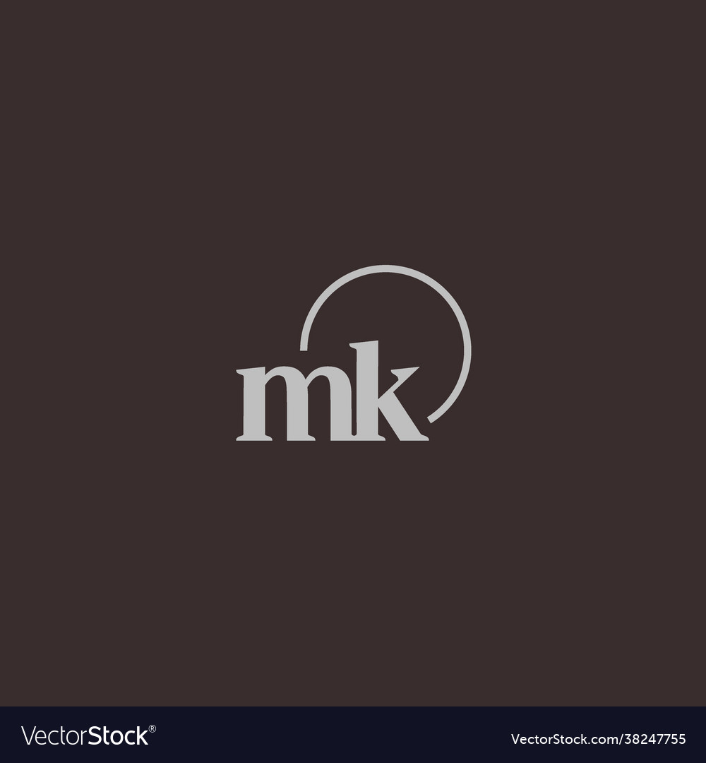 Mk initials logo monogram Royalty Free Vector Image