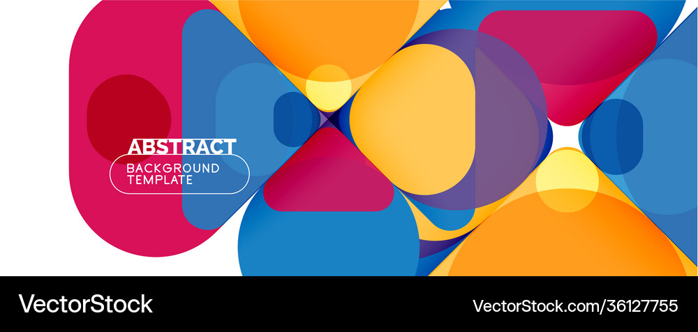 Modern geometric round shapes and dynamic lines Vector Image