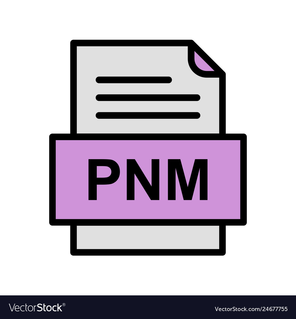 Pnm file document icon Royalty Free Vector Image