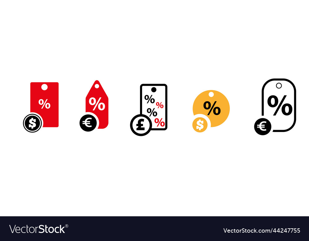 Price tag line icon design template Royalty Free Vector Price tag line icon design template Royalty Free Vector
