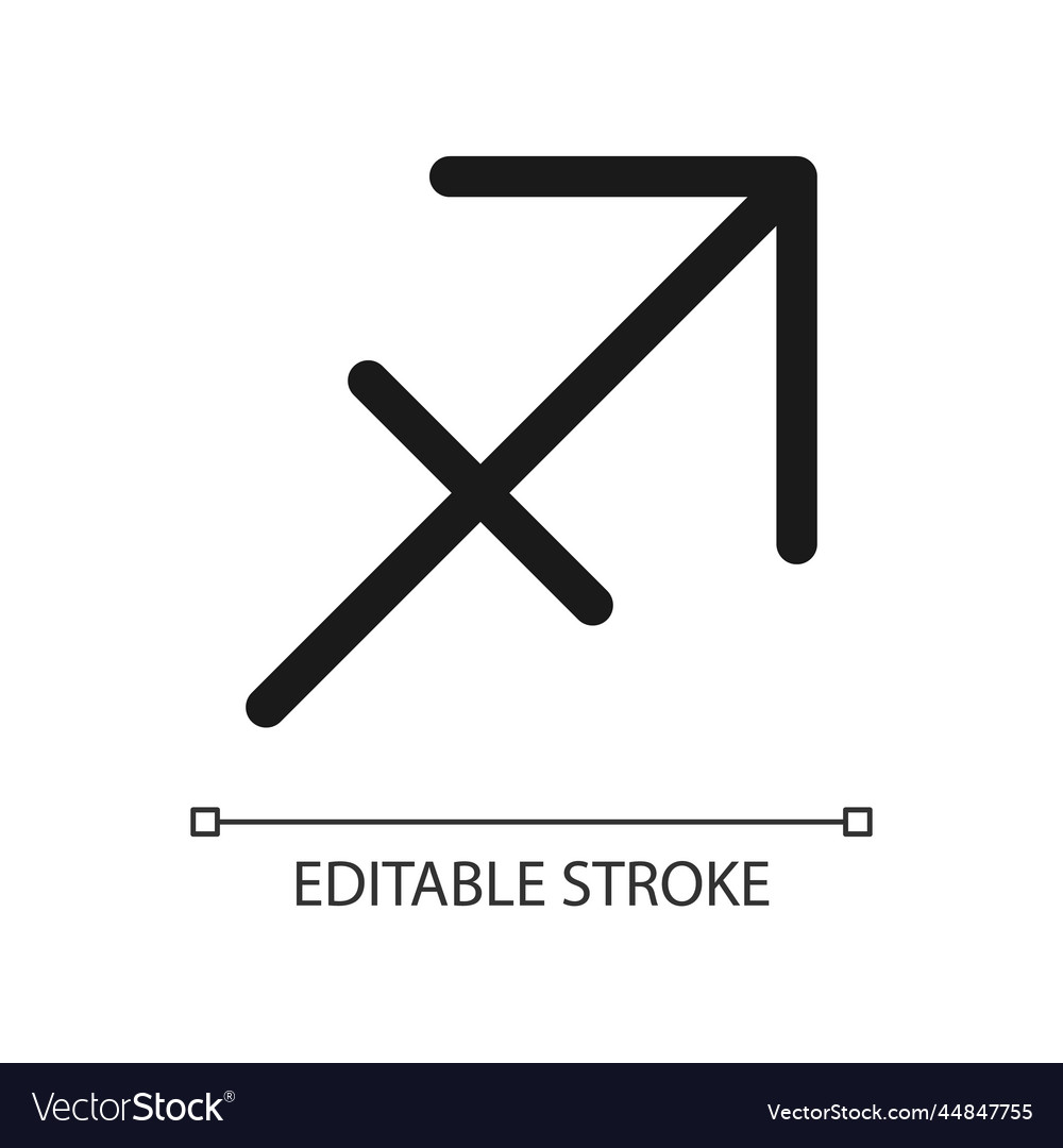 Sagittarius pixel perfect minimalistic linear icon Sagittarius pixel perfect minimalistic linear icon