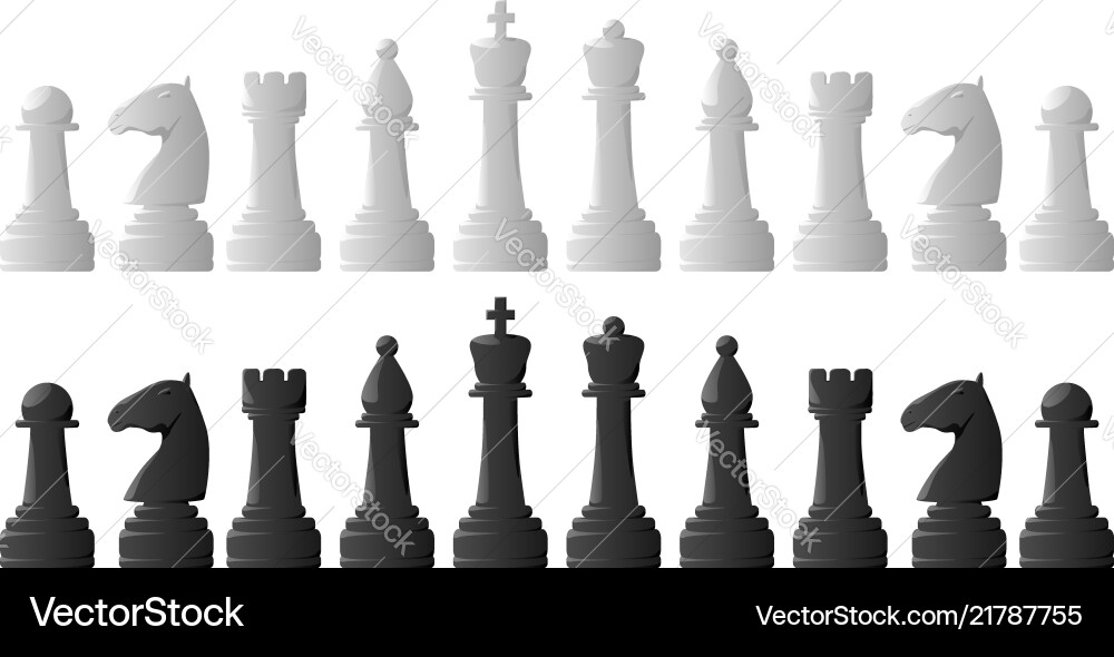 Set of chess pieces Royalty Free Vector Image - VectorStock