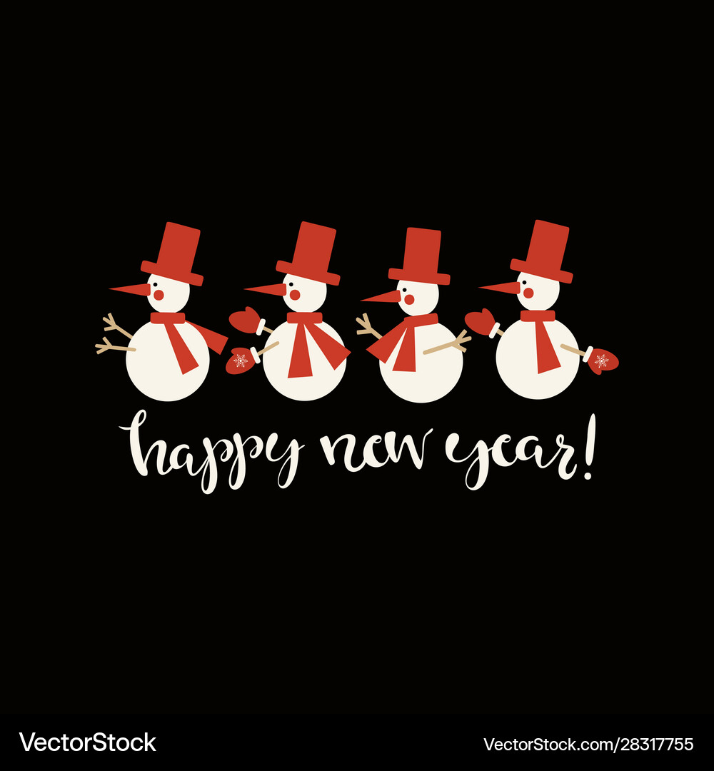 Snowmen Royalty Free Vector Image - VectorStock